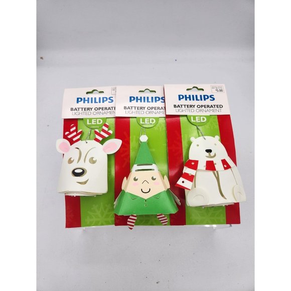 Philips | Holiday | Lot Of 3 Philips Light Up Led Battery Operated ...